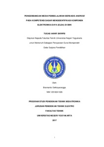 PENGEMBANGAN MEDIA PEMBELAJARAN BERBASIS ANDROID PADA KOMPETENSI DASAR MENGIDENTIFIKASI KOMPONEN ...